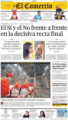 Conozca Las Portadas De Los Diarios Peruanos Para Hoy Miércoles 13 De