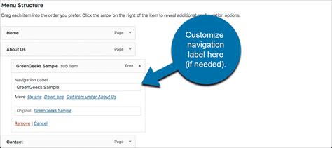 how to add custom post types to wordpress navigation menus greengeeks