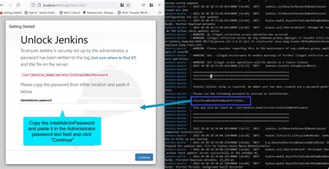 enter jenkins initial admin password