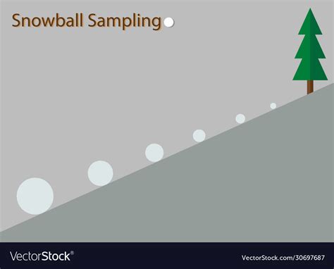 Snowball Sampling Sampling Methods Royalty Free Vector Image