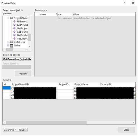 ms sql previews more columns than necessary