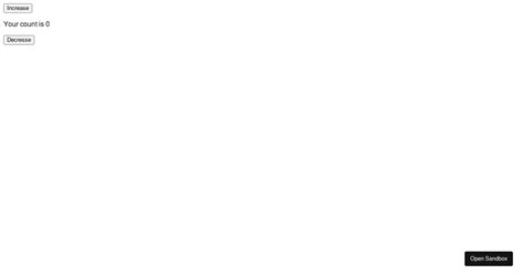 simple counter with react codesandbox