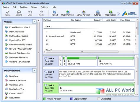 Download Aomei Partition Assistant Standard 6 5 Free All Pc World