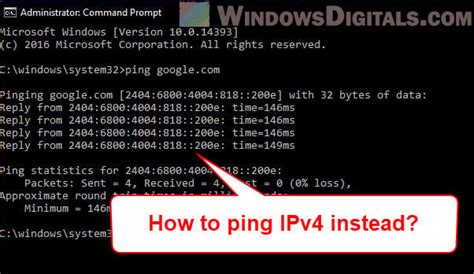 Ping Ipv4 Address Instead Of Ipv6 In Windows 11 10 Cmd