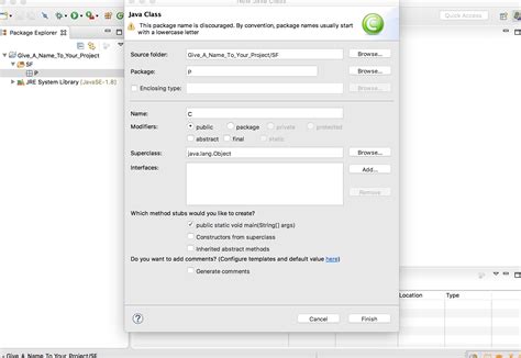 how to create a class in eclipse learn java coding