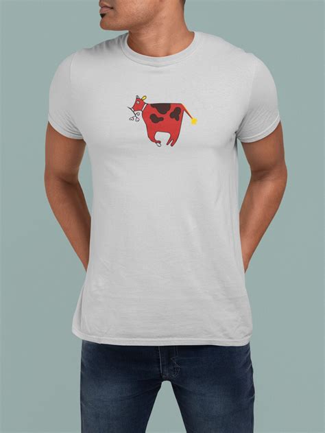 Cow Print Mens Tshirt Fun Tshirts For Men Guys Tshirt Etsy