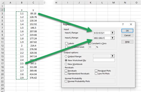 linear regression in excel 4 alternative methods engineerexcel