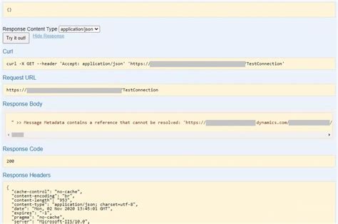 message metadata contains a reference that cannot be resolved