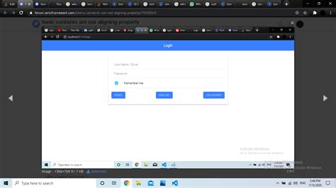 html ionic contents are not aligning properly stack