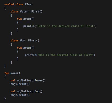 have a look at this to understand sealed class in kotlin simplilearn
