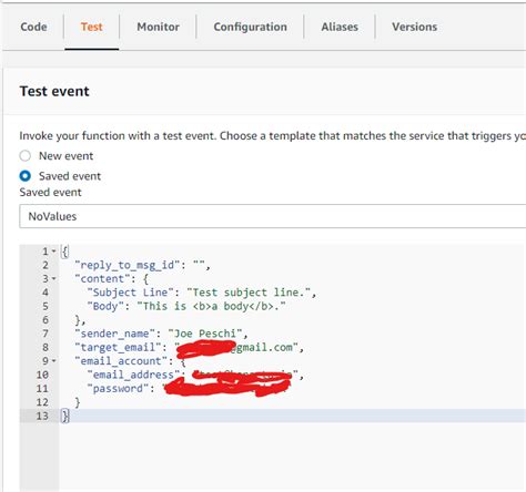 amazon web services parsing json body when triggering a lambda