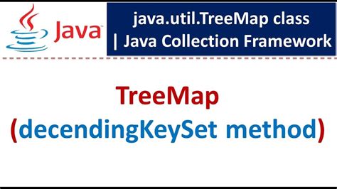 treemap decendingkeyset method java collection