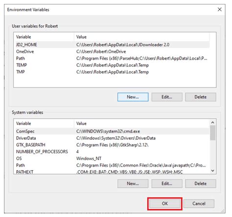 Environment Variables Windows 10 где находится