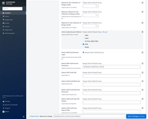 configure ranger authentication for pam