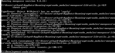 javascript unable to write to mongodb stack overflow