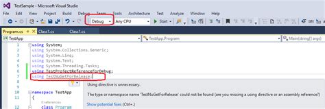 c use project reference in debug and nuget in release