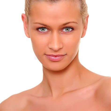 Beautiful Young Woman With Beautiful Blue Eyes Stock Image Image Of