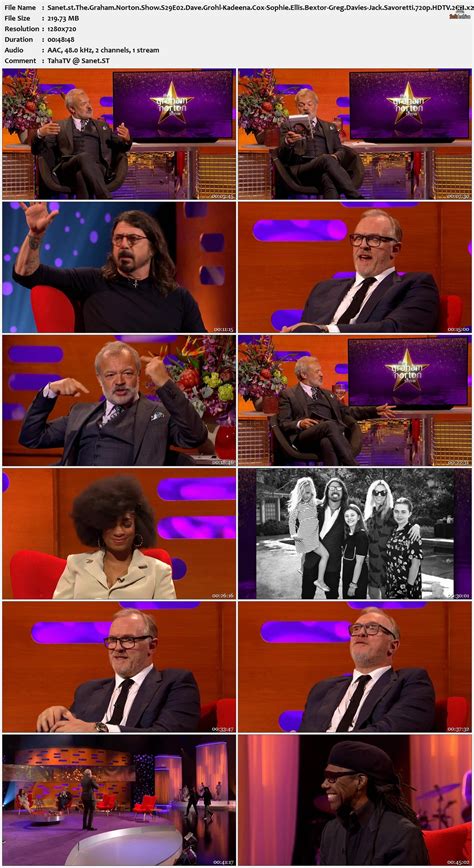 The Graham Norton Show S29e02 Dave Grohl Kadeena Cox Sophie Ellis