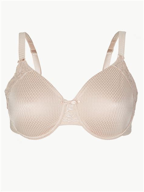 Marks And Spencer Mand5 Almond Smoothing Lace Non Padded Full Cup Bra