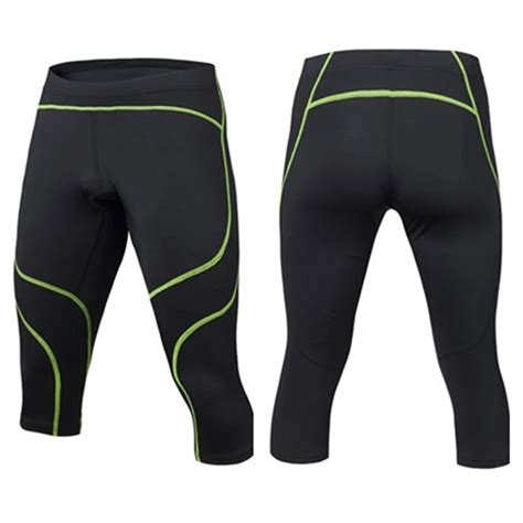 Compression Running Pants Mens 3 4 Jogging Pants Gym Clothing Sports