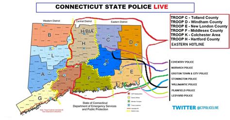 Connecticut State Police Troops C D E F H K Norwich Groton