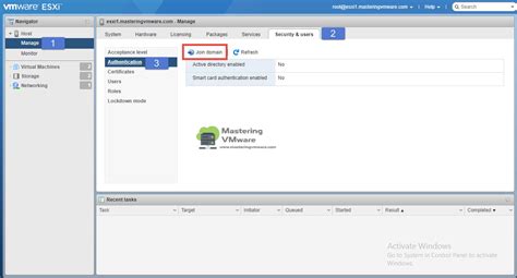 Join Esxi Host Into Ad Domain Mastering Vmware