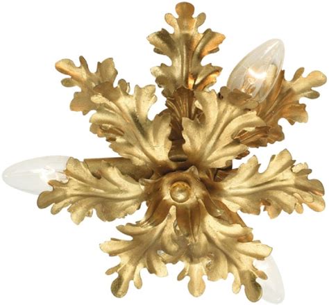 Casa Padrino Luxury Baroque Ceiling Lamp Gold Ø 25 X H 11 Cm Baroque