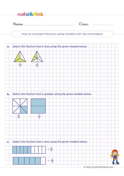 Comparing And Ordering Fractions In 3rd Grade Worksheets Tips And Tricks