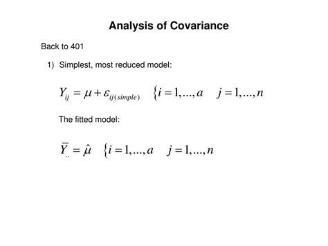 Ppt Analysis Of Covariance Powerpoint Presentation Free Download