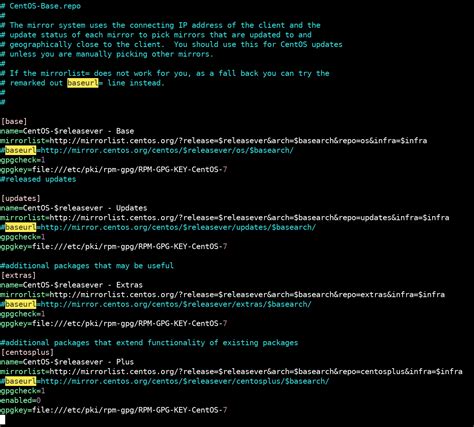 upgrade yum update cannot find repo base 7server x86 64