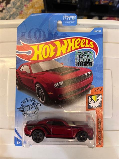 Hotwheels Super Treasure Hunt Sth Lot 18 Dodge Challenger Srt Demon Red