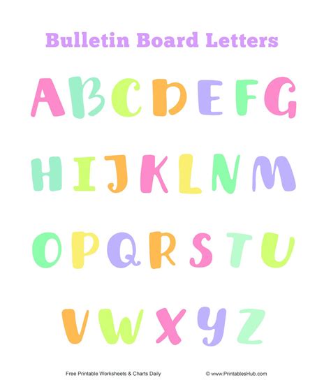 Free Printable Bulletin Board Letters Templates [pdf] Printables Hub