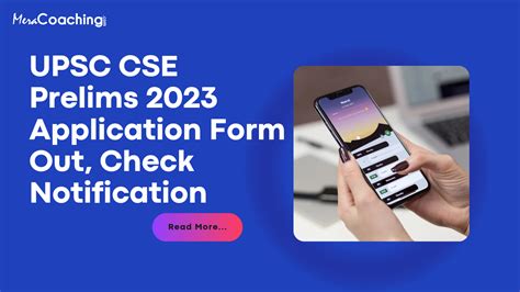 Upsc Cse Prelims 2023 Application Form Out Check Notification