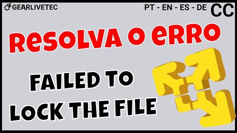 como resolver o erro failed to lock the file module disk power on
