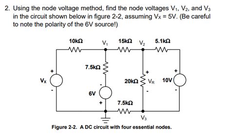 solved 2 using the node voltage method find the node vo