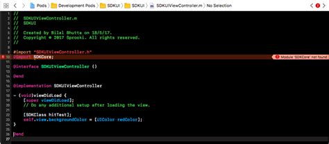 ios module not found error when adding objective c