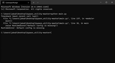 hi i have some issues when i use command python main py i getting