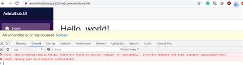 core blazor webassembly code in azure storageaccount stack