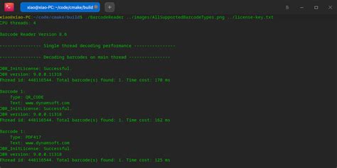 building command line barcode and qr code reader in c dynamsoft