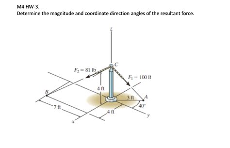 Solved M4 Hw 3 Determine The Magnitude And Coordinate