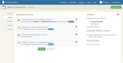 deploying a database package using octopus deploy step templates sql