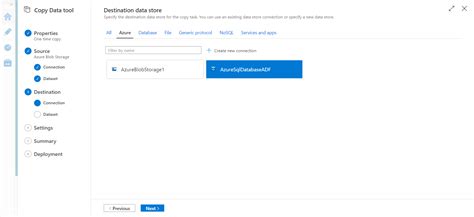 copy data between azure data stores using azure data factory