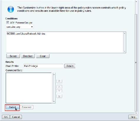 acs 5 x tacacs authentication and command authorization based on ad