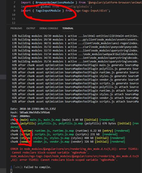 angular 6 input tag cannot redeclare block scoped
