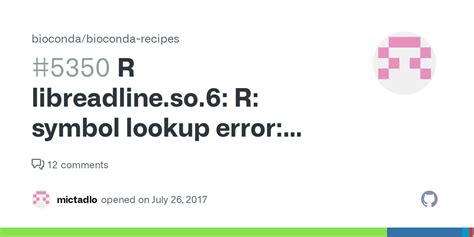 r libreadline so 6 r symbol lookup error undefined symbol pc