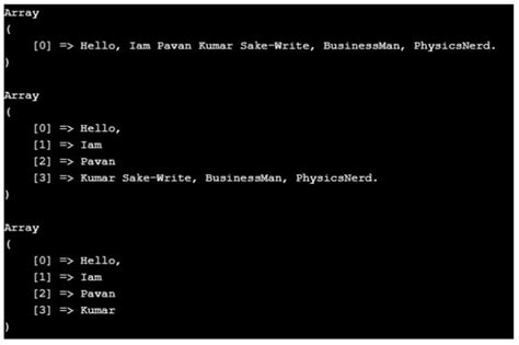 php explode how explode function works in php examples