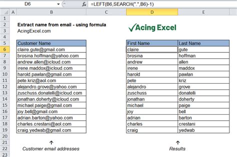 how to extract last name in excel acing excel