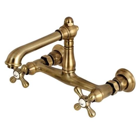 Kingston Brass English Country Antique Brass 2 Handle Wall Mount