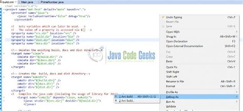 apache ant java debug example examples java code geeks 2022
