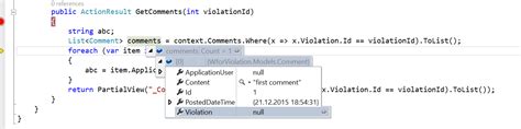 entity framework shows inconsistent behaviour when used with